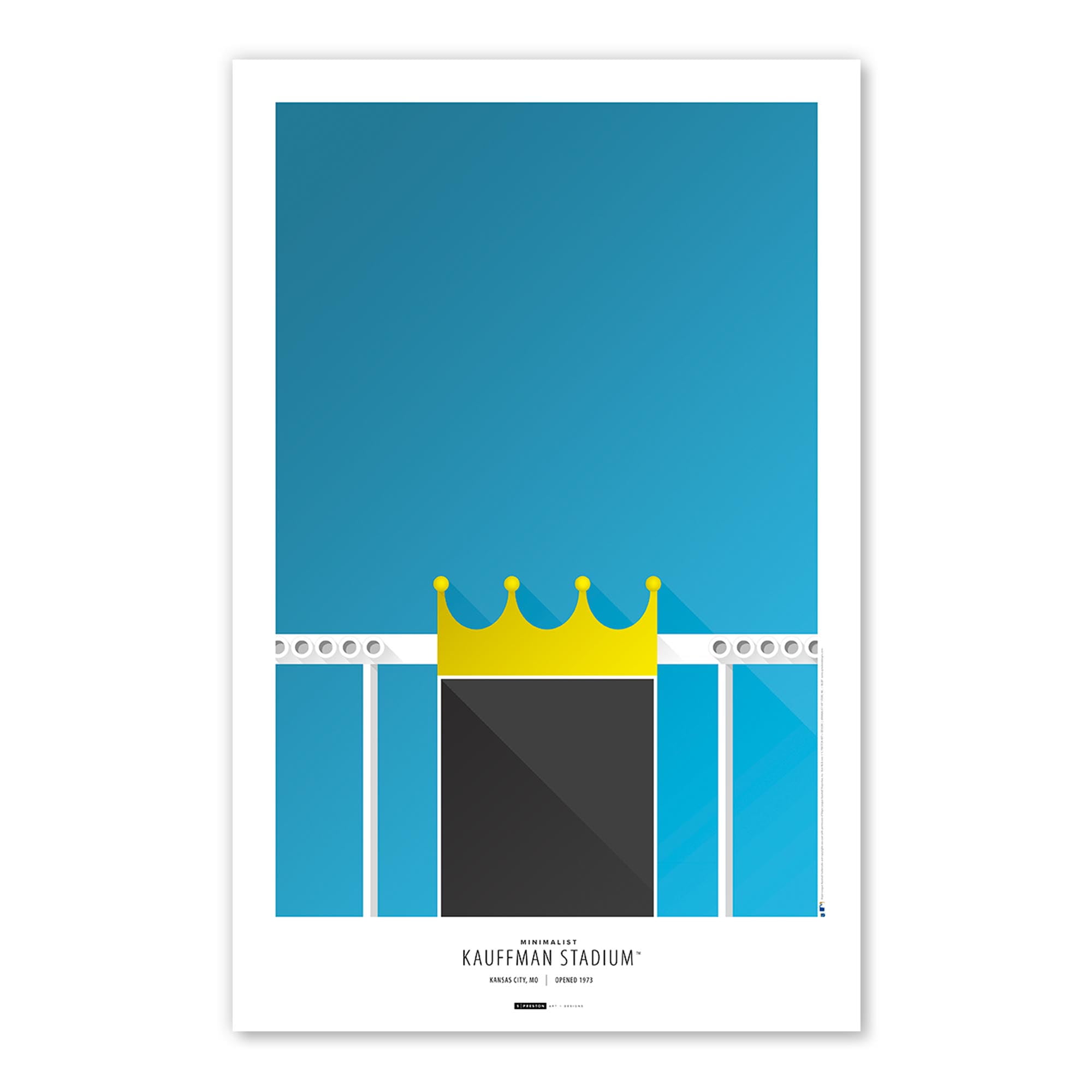 Kansas City Royals Kauffman Stadium 11x17 Minimalist Poster Print ...