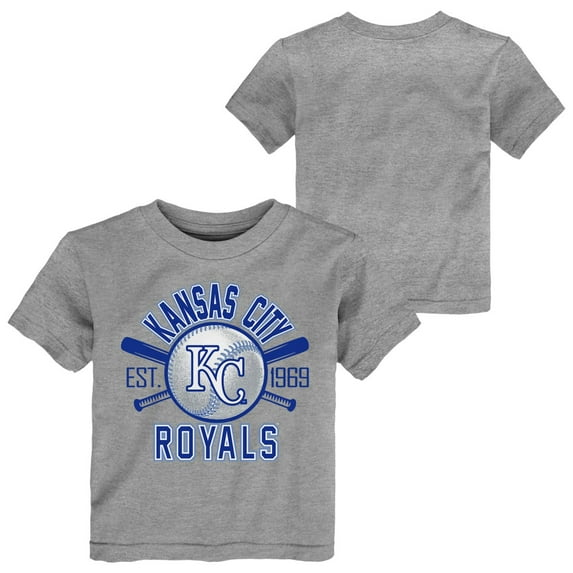 Kansas City Royals Toddler Grey Color Cotton Short Sleeve Tee Cross ...