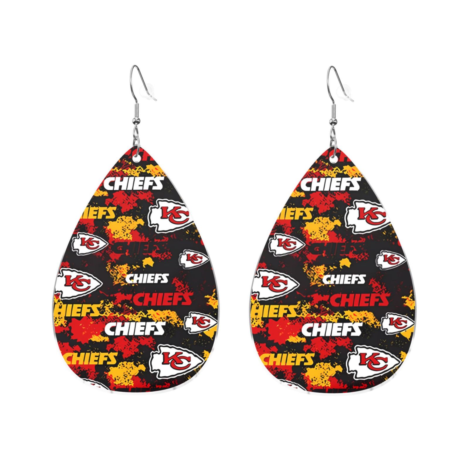 Kansas_City Team Drop-shaped Acrylic Earrings Football Fans Great gift ...