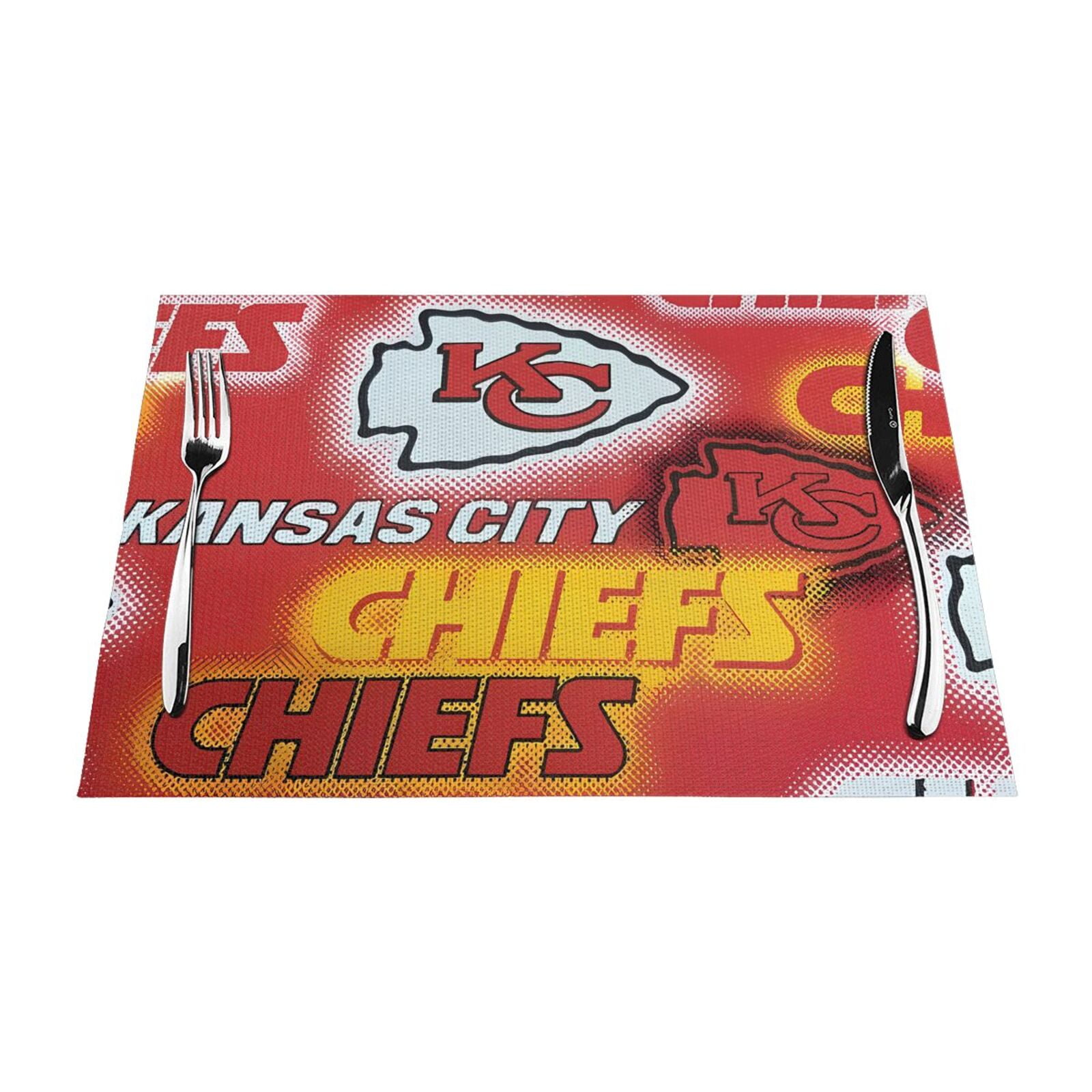 Kansas_City Team PVC Woven Dinner Plate Mat, Easy to Clean Table Mat ...