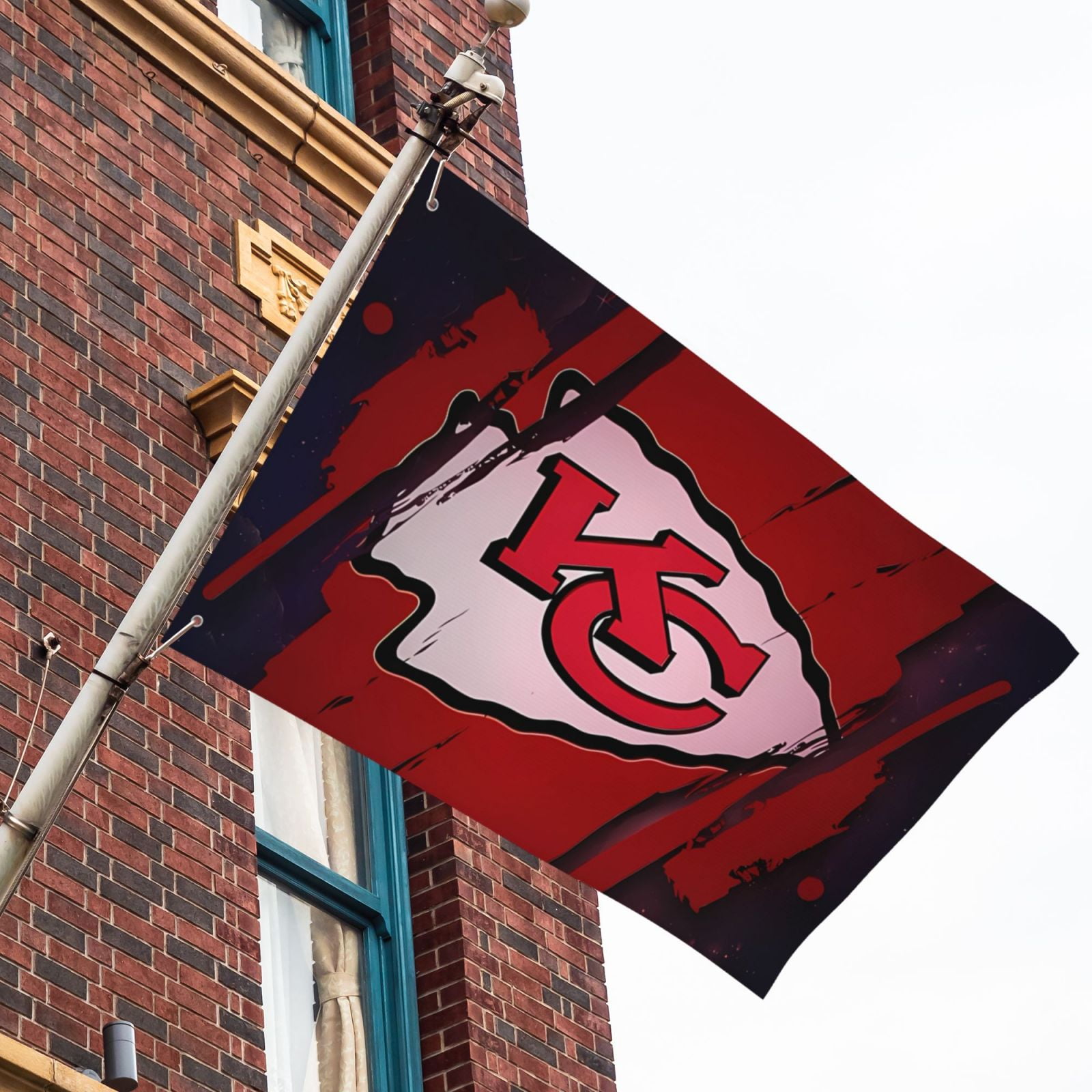 Kansas_City Three Layer personalized Double Sided Flag Football Fans ...