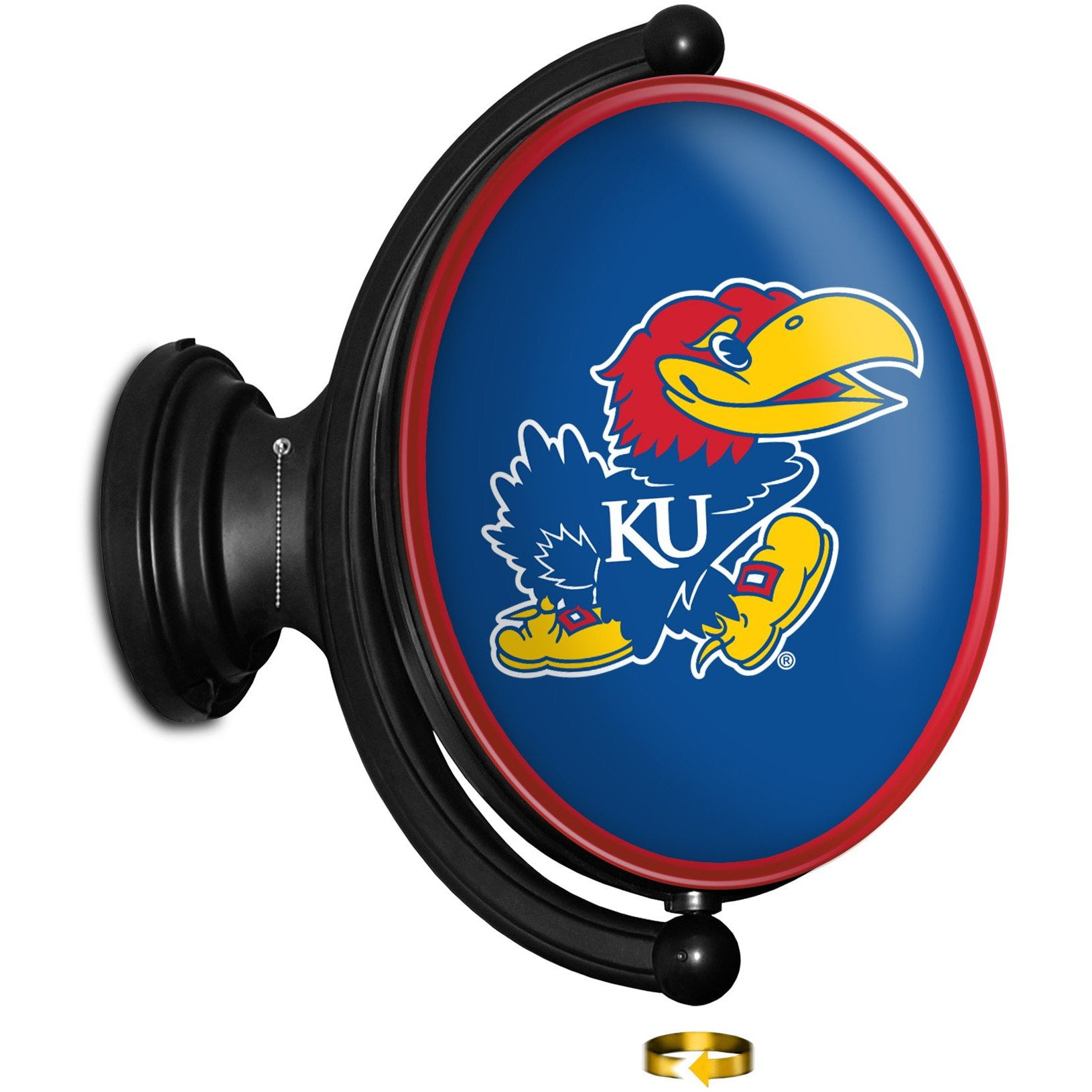 Kansas Jayhawks 23'' x 21'' Logo Illuminated Rotating Wall Sign ...