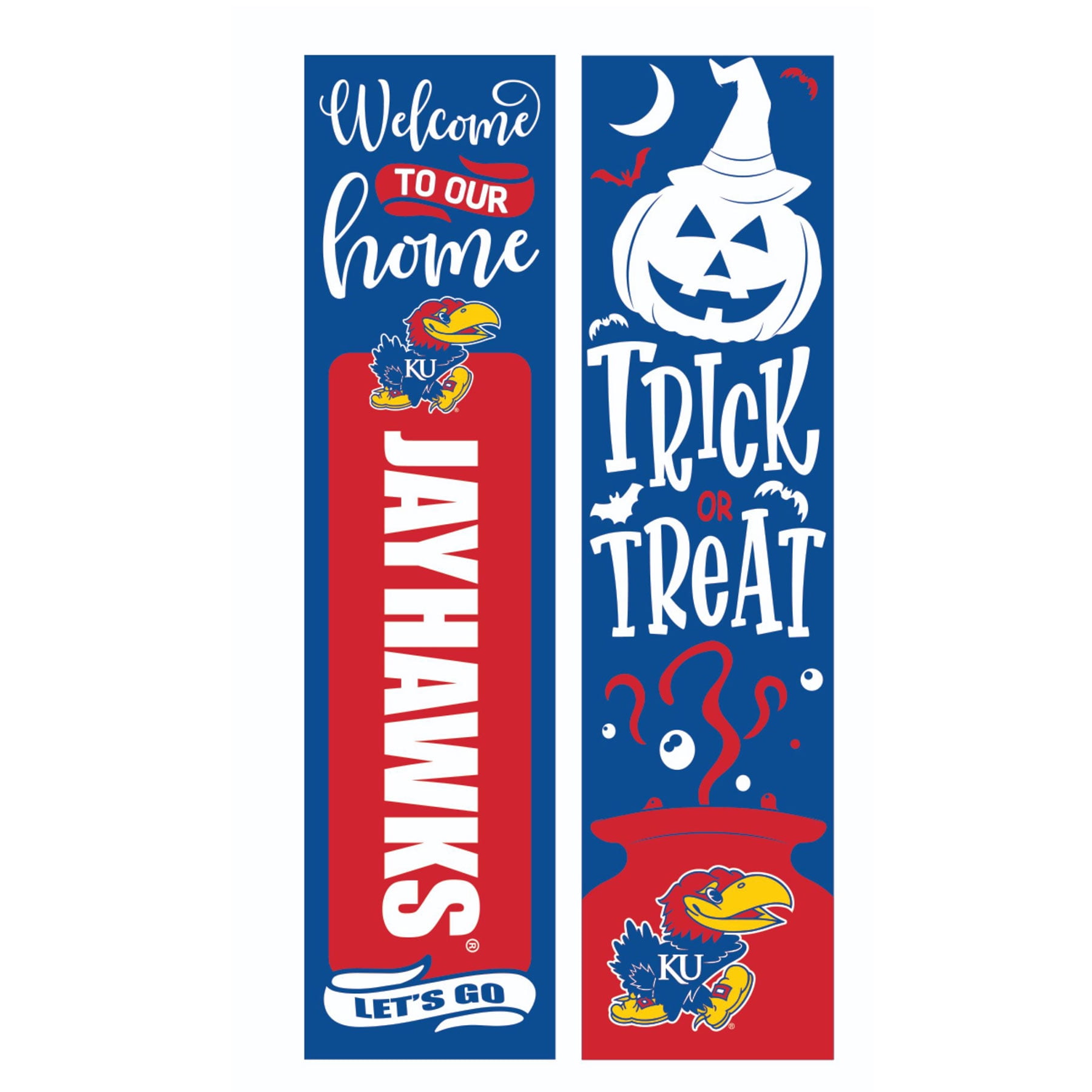 Kansas Jayhawks 47" Double Sided Halloween Leaner Fan Sign - Walmart.com