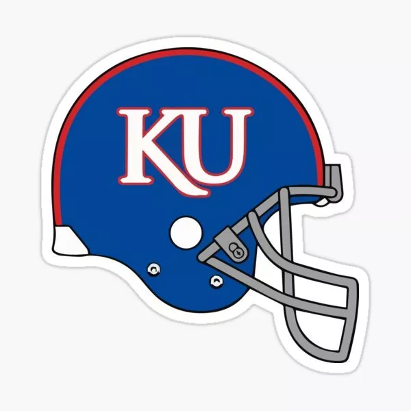 Kansas Jayhawks Helmet Logo Sticker Baseball Sticker, Football Sticker ...