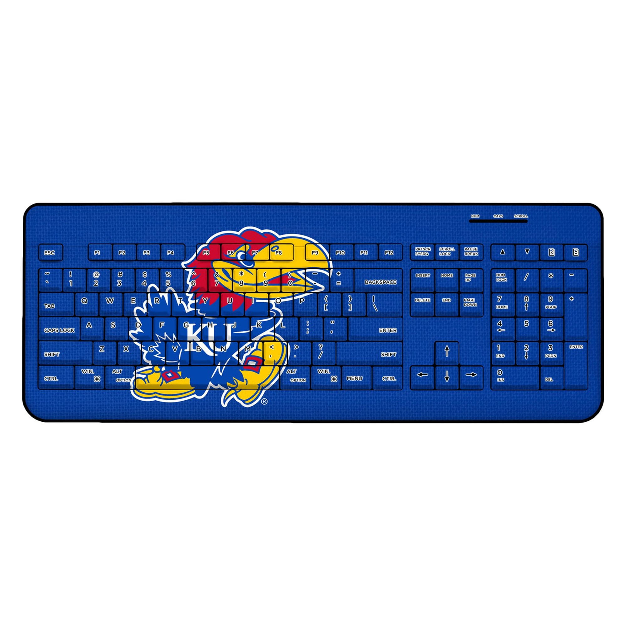 Kansas Jayhawks Solid Design Wireless Keyboard - Walmart.com