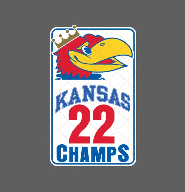 Kansas Jayhawks Sticker Decal 2022 Mens Basketball Champions - Die Cut ...