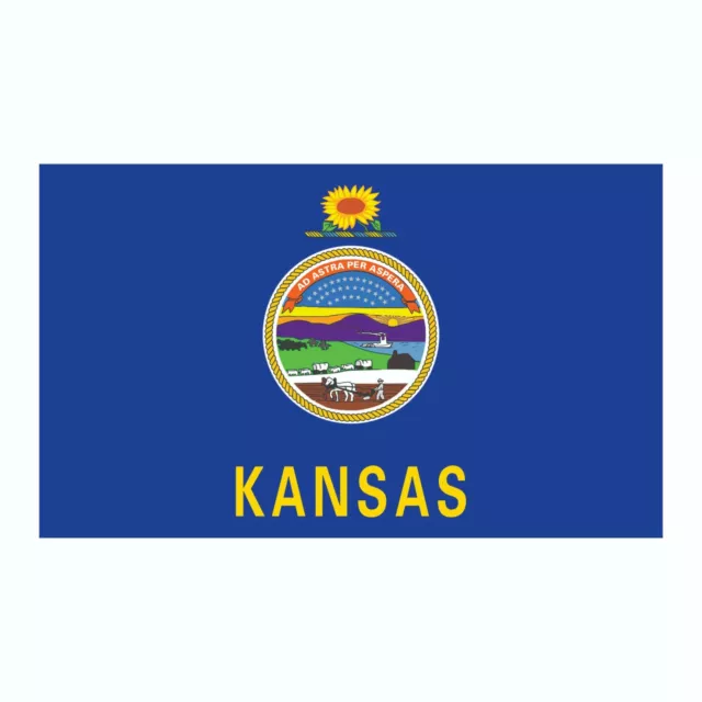 Kansas State Flag Sticker Vacation Sticker Phone Decal Water Bottle ...