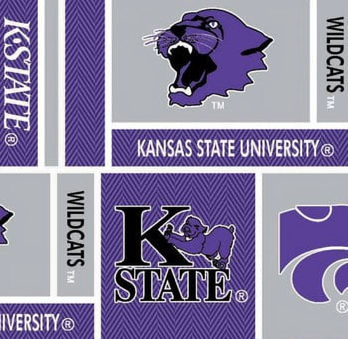 Kansas State University Cotton Fabric Geometric Herringbone Design-Sold ...