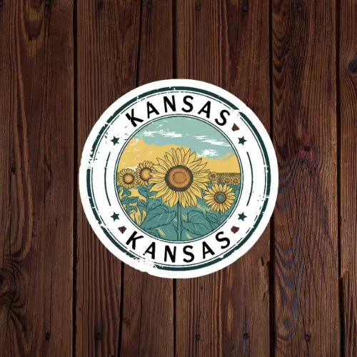 Kansas Sticker Sunflower Novelty Laptop Car Sticker Phone Decal Water ...