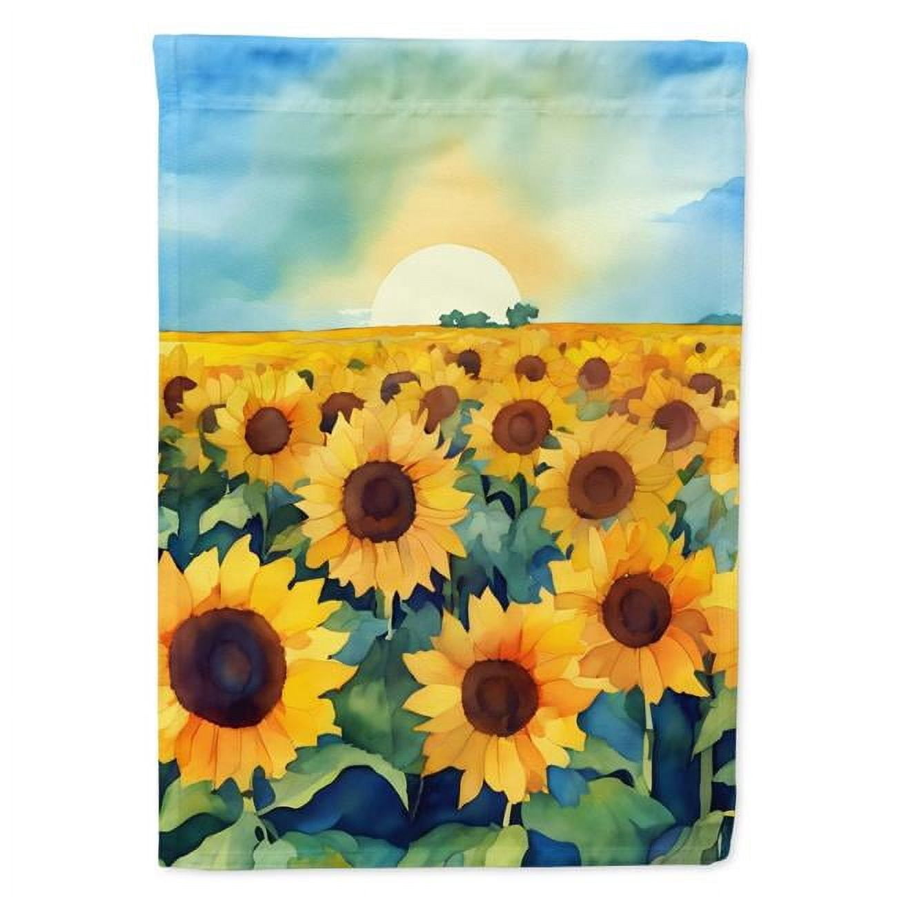 Kansas Sunflowers in Watercolor Garden Flag 11.25 in x 15.5 in ...