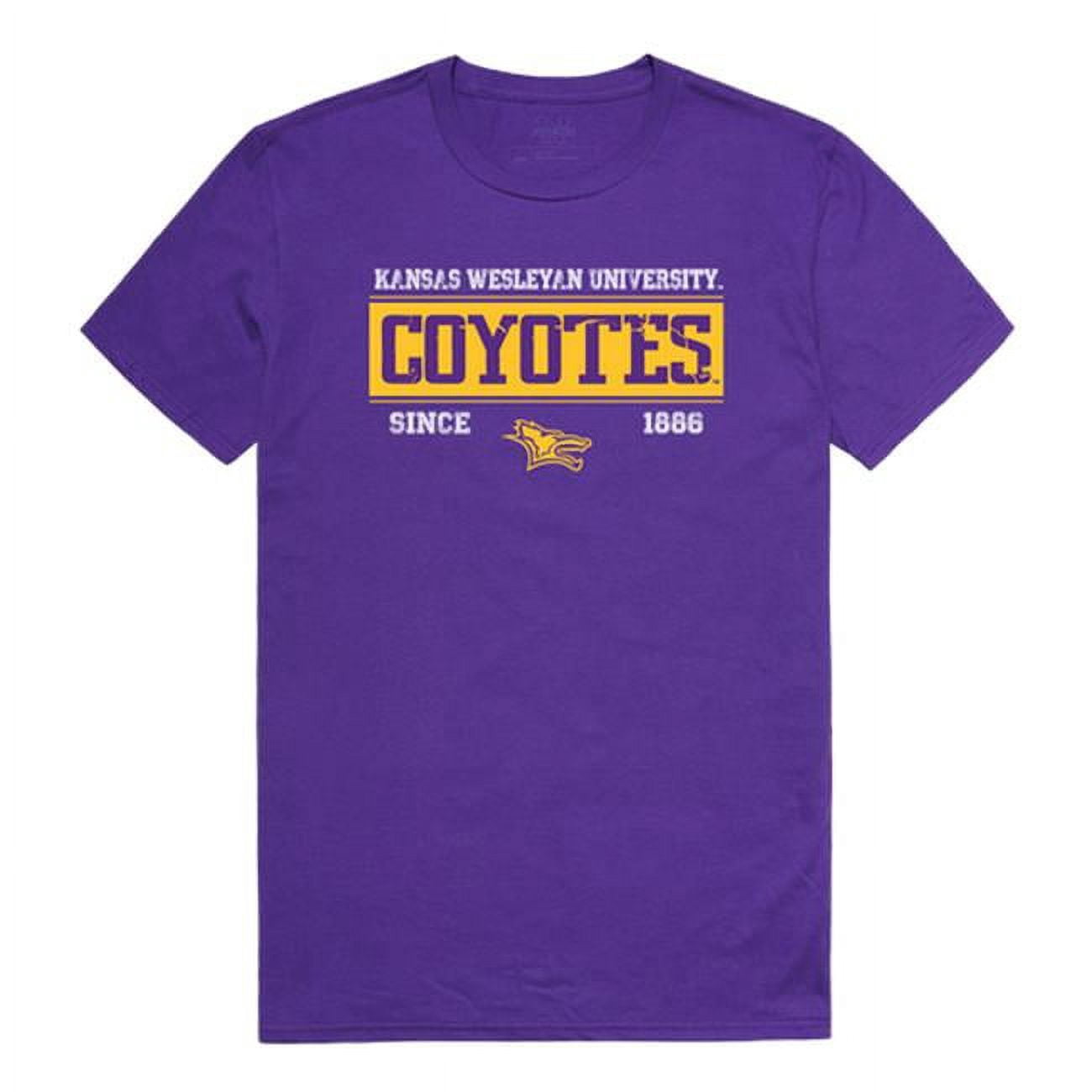 Kansas Wesleyan University Coyotes College Established T-Shirt, Purple ...