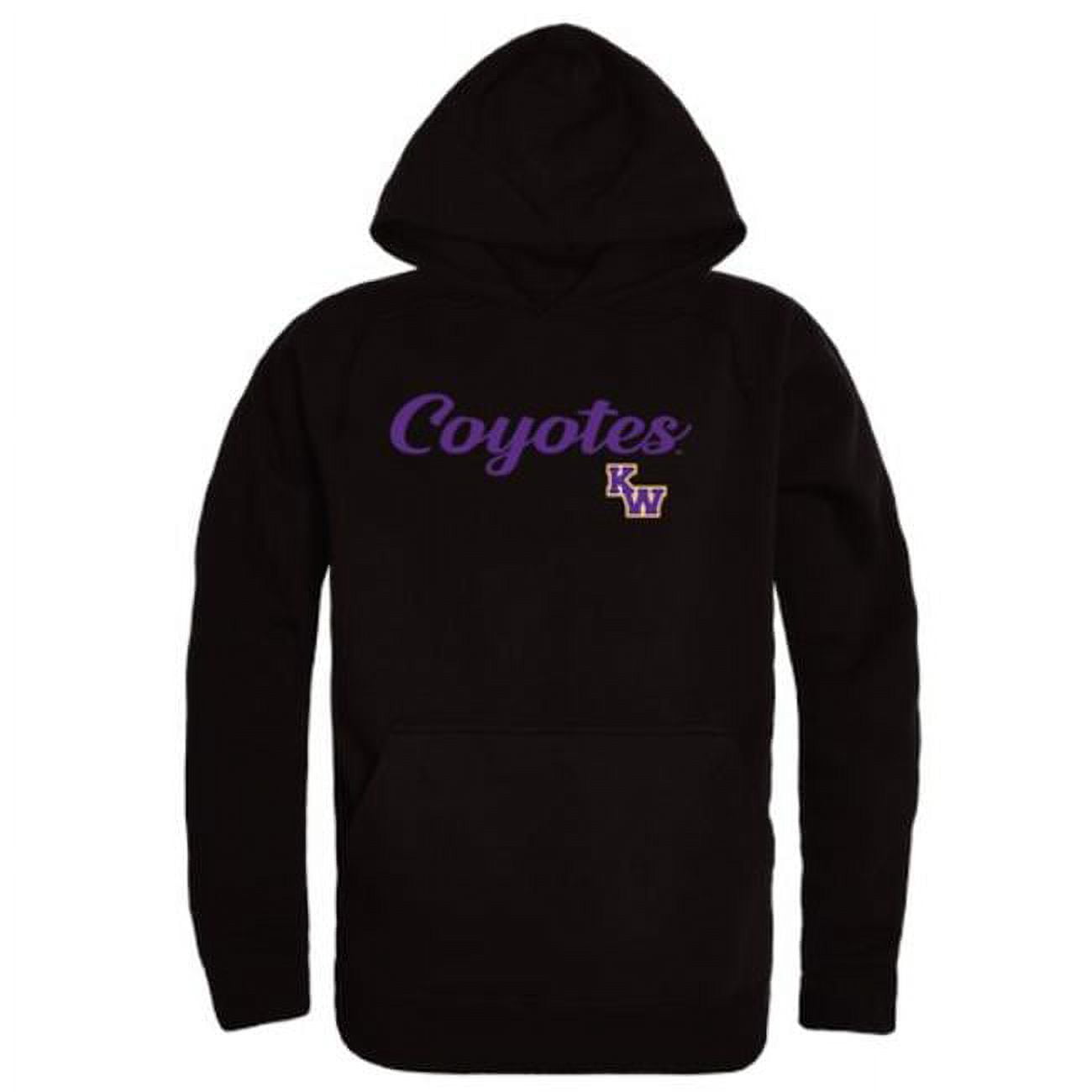 Kansas Wesleyan University Coyotes Script Hoodie, Black - Extra Large ...