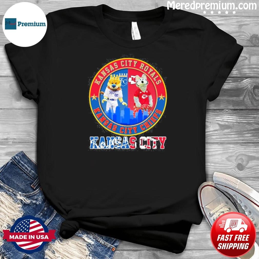 Kansas-city-chiefs-kc-wolf-x-kansas-city-royals-sluggerrr-mascot-shirt ...