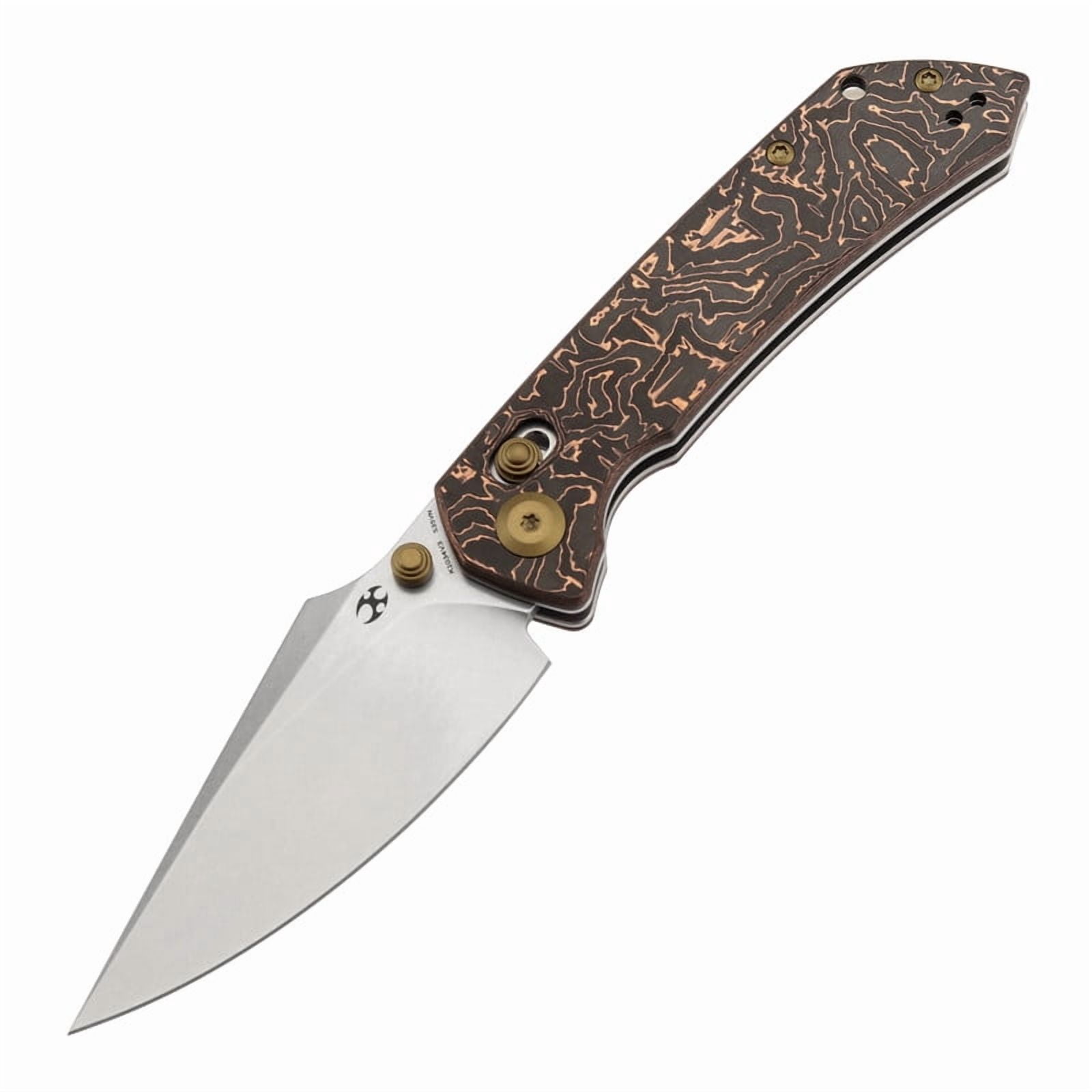 Kansept Fenrir Folding Pocket Knife 3.48'' CPM S35VN Blade,Copper ...
