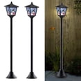 Kanstar 2 Pack 40-Inch Christmas Solar Powered Vintage Street Lights ...