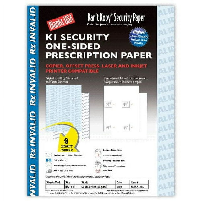 Kant Kopy Security Prescription Paper 500 Pack - Walmart.com