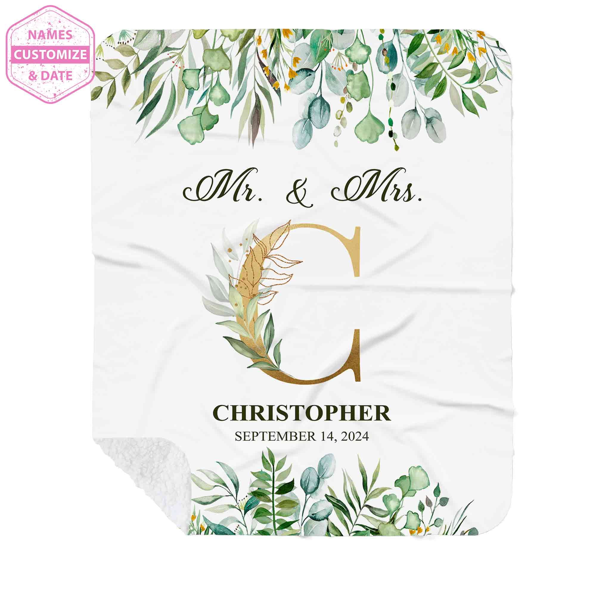 Kantaco Custom Name Blanket, Mr And Mrs Blanket, Couple Blanket ...