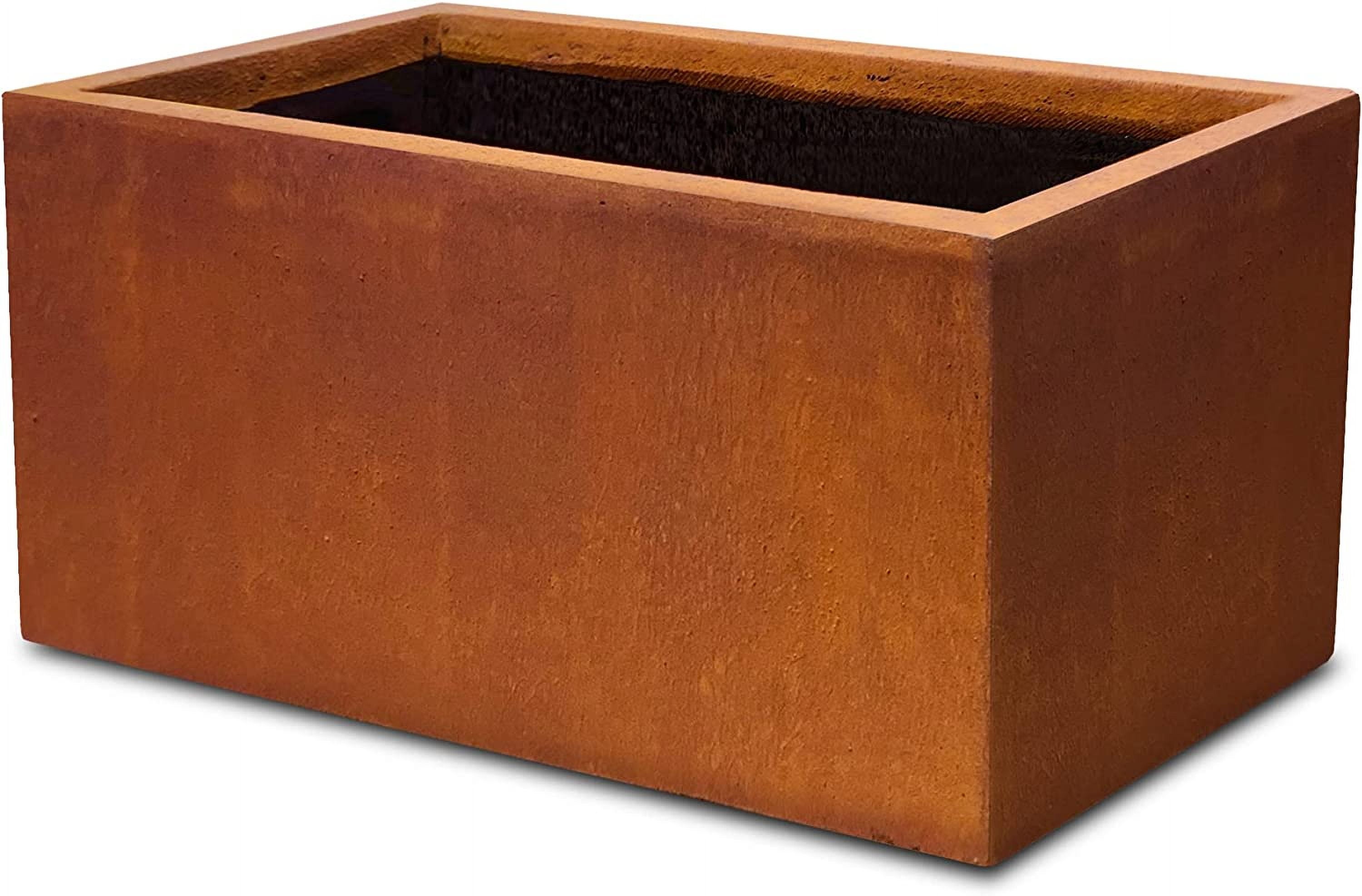 Kante 23.2" L Long Rectangular Concrete Planter, Large Outdoor Indoor ...
