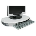Kantek CRT/LCD Stand with Keyboard Storage, 23 x 13 1/4 x 3, Gray ...