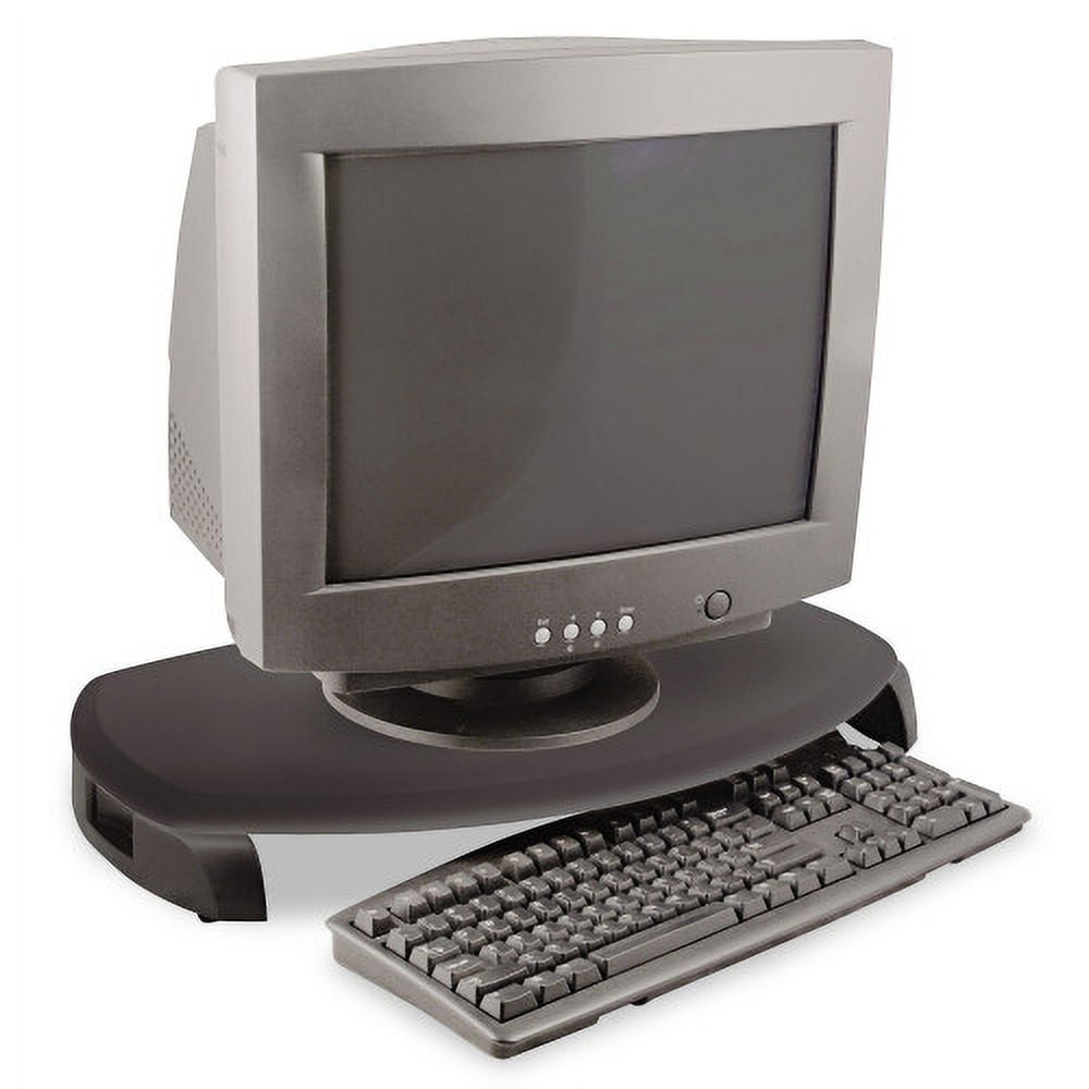 Kantek CRT/LCD Stand with Keyboard Storage, 23" x 13.25" x 3", Black ...