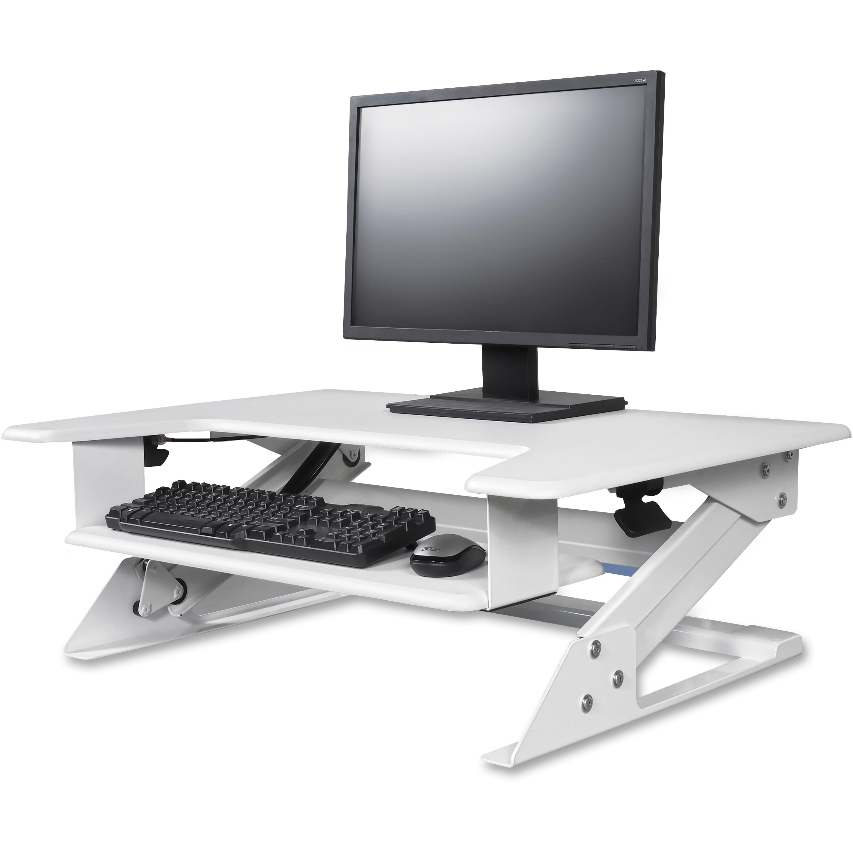 Kantek Desktop Riser Workstation Sit To Stand White, White - Walmart.com
