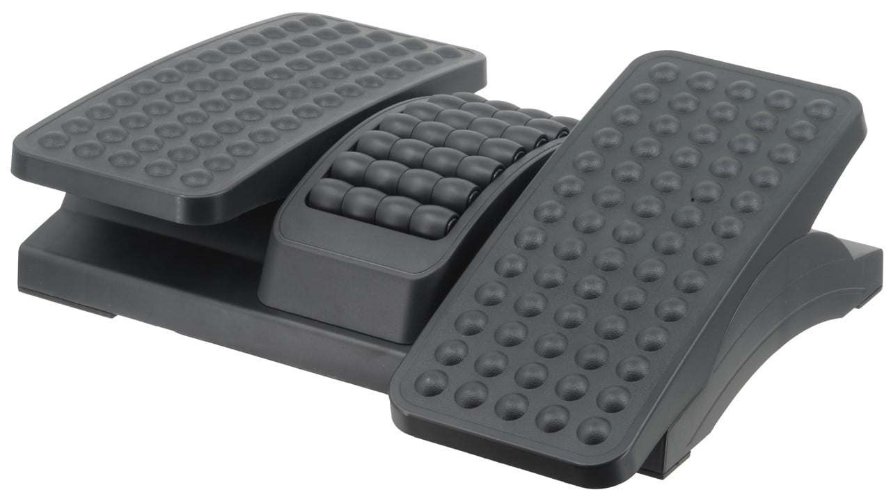 Kantek Exerciser Footrest with Massaging Rollers, Dual Platform, Height ...
