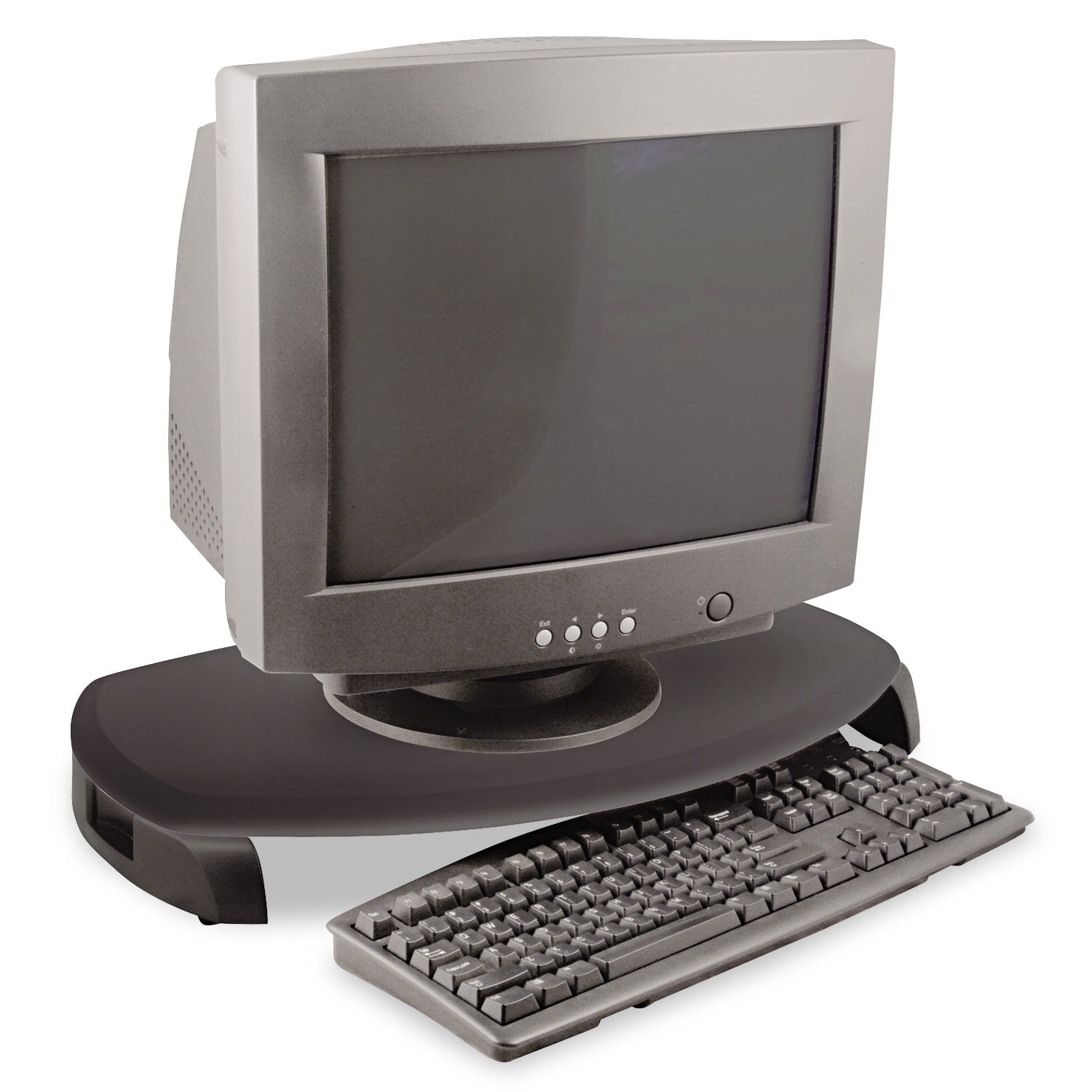 Kantek, KTKMS280B, CRT/LCD Stand with Keyboard Storage, 1 Each, Black ...