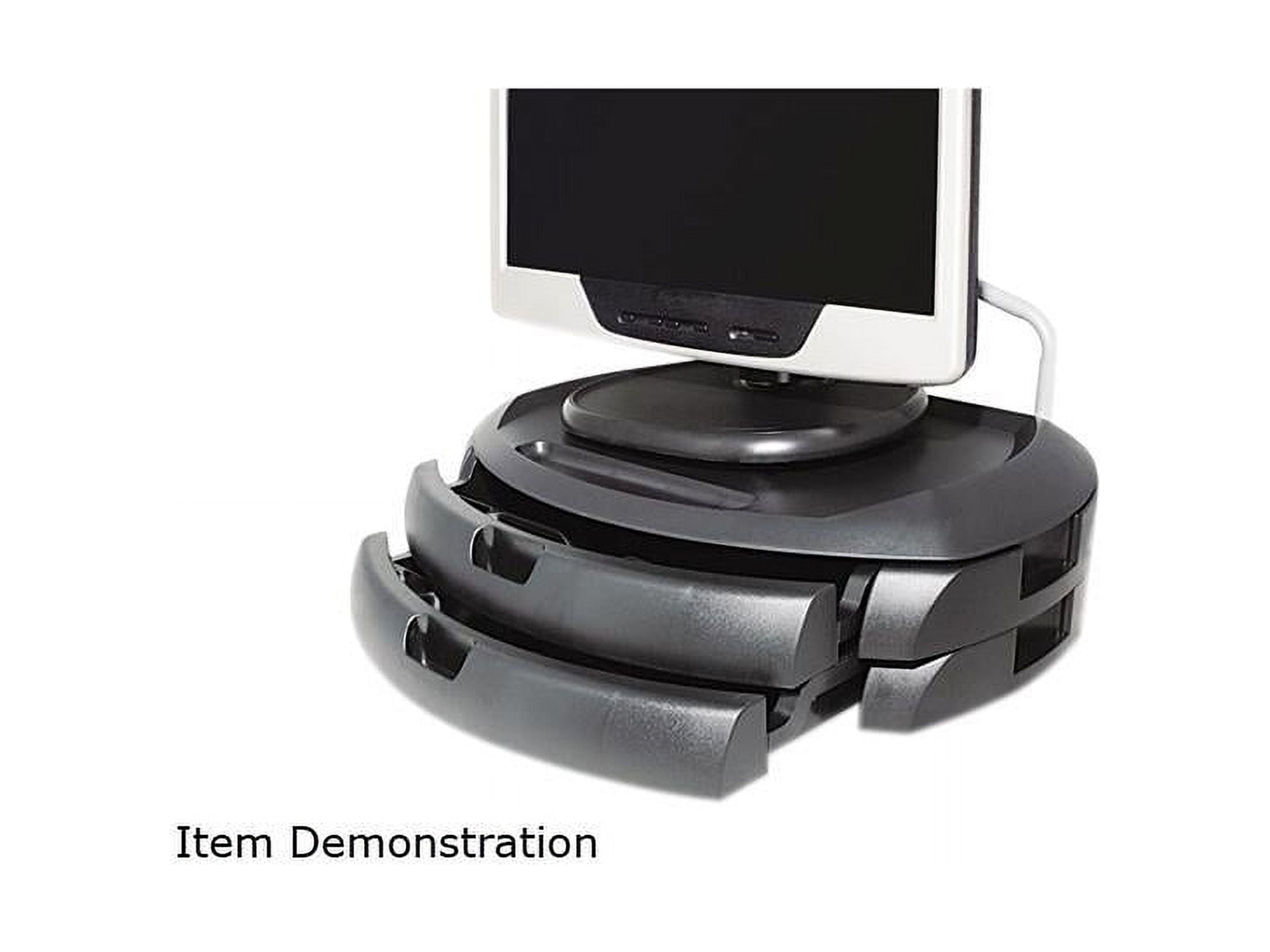 Kantek LCD Monitor Stand with 2 Drawers, 18 x 12 1/2 x 5, Black ...