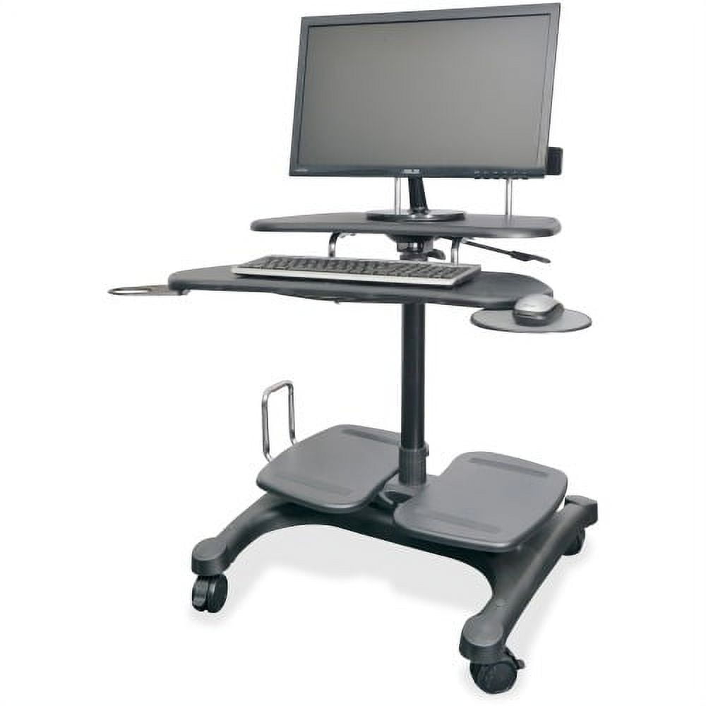 Kantek Sit To Stand Mobile Computer Workstation with LCD Monitor Mount ...