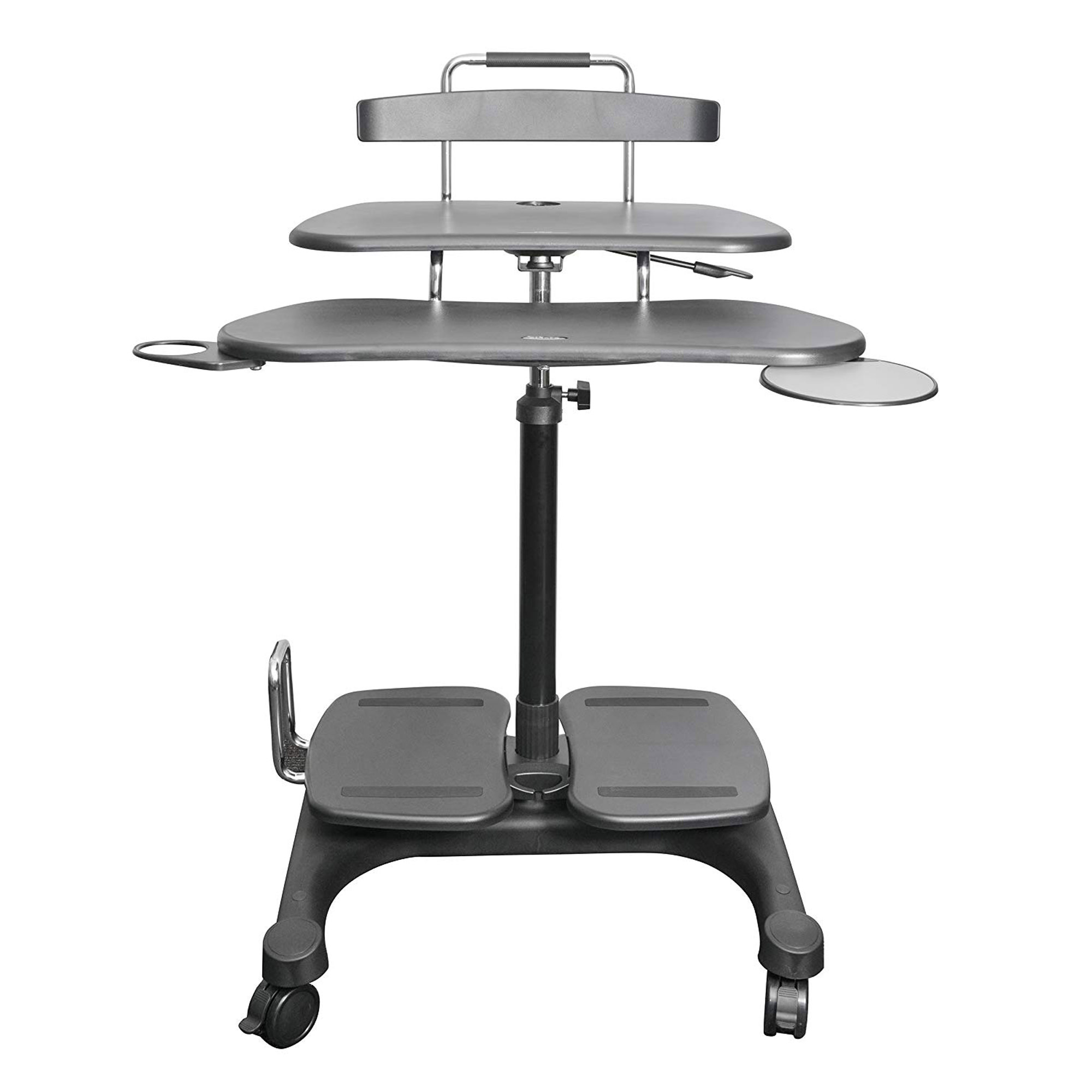 Kantek Sit To Stand Mobile Computer Workstation with LCD Monitor Mount ...