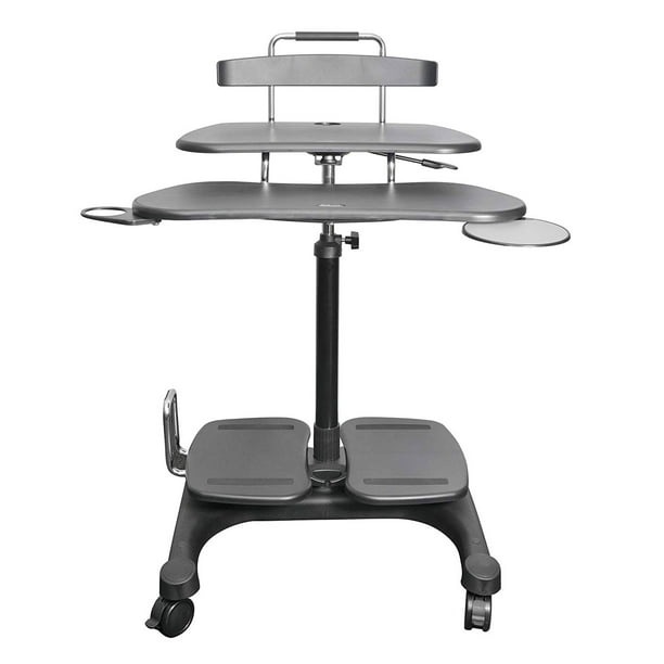Kantek Sit To Stand Mobile Computer Workstation with LCD Monitor Mount ...