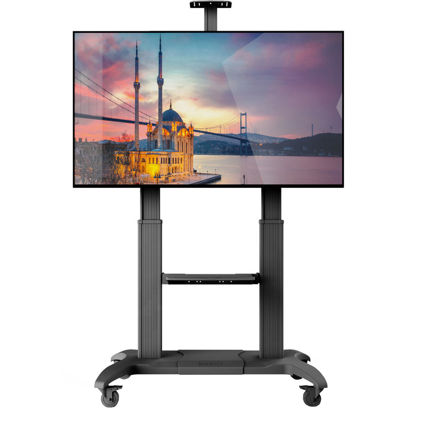 Kanto MTMA100PL Height Adjustable Mobile TV Mount with Adjustable Shelf ...