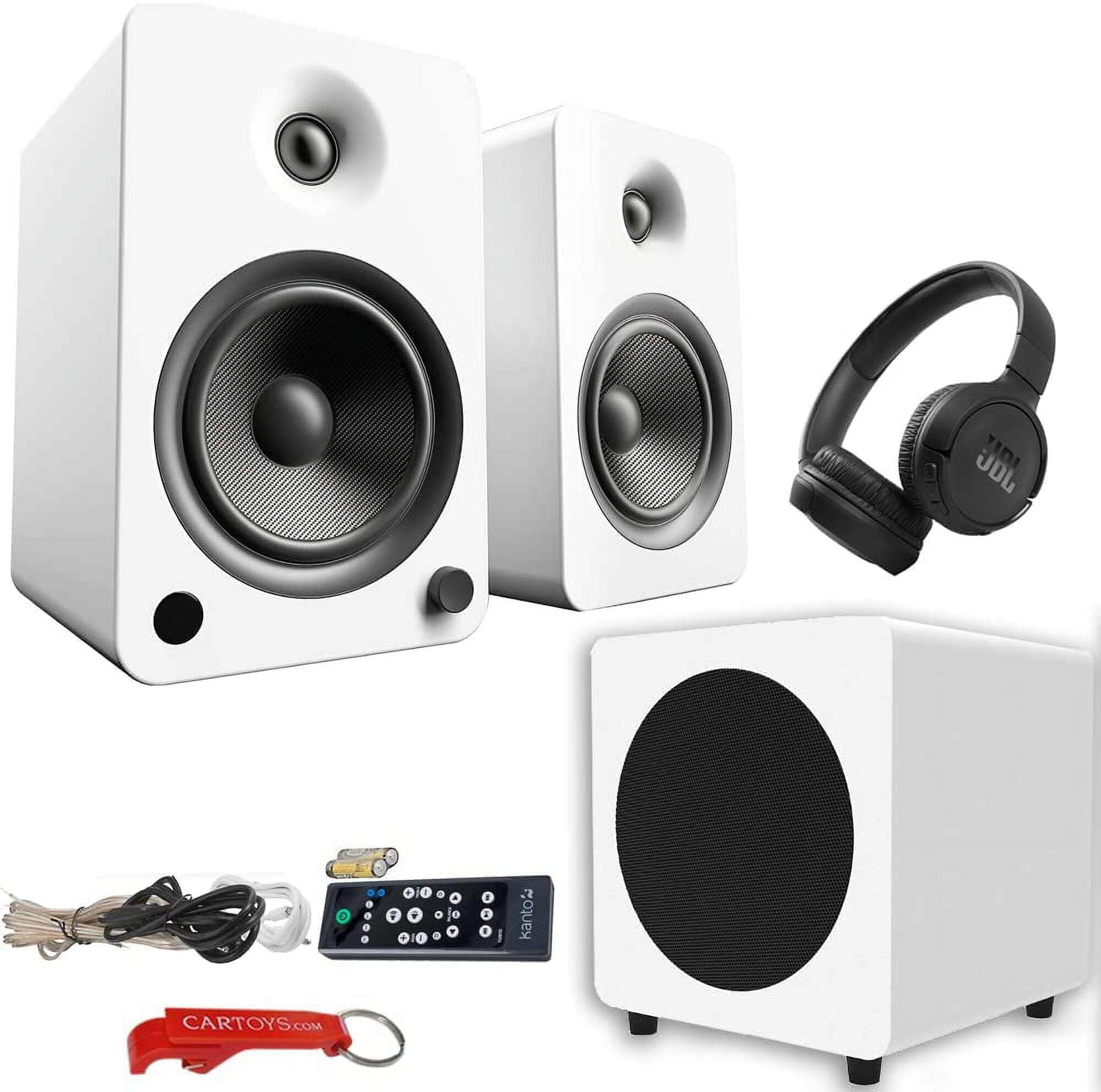 Kanto YU6 5.25" Powered Bluetooth Bookshelf Speakers w/ SUB 8 ...
