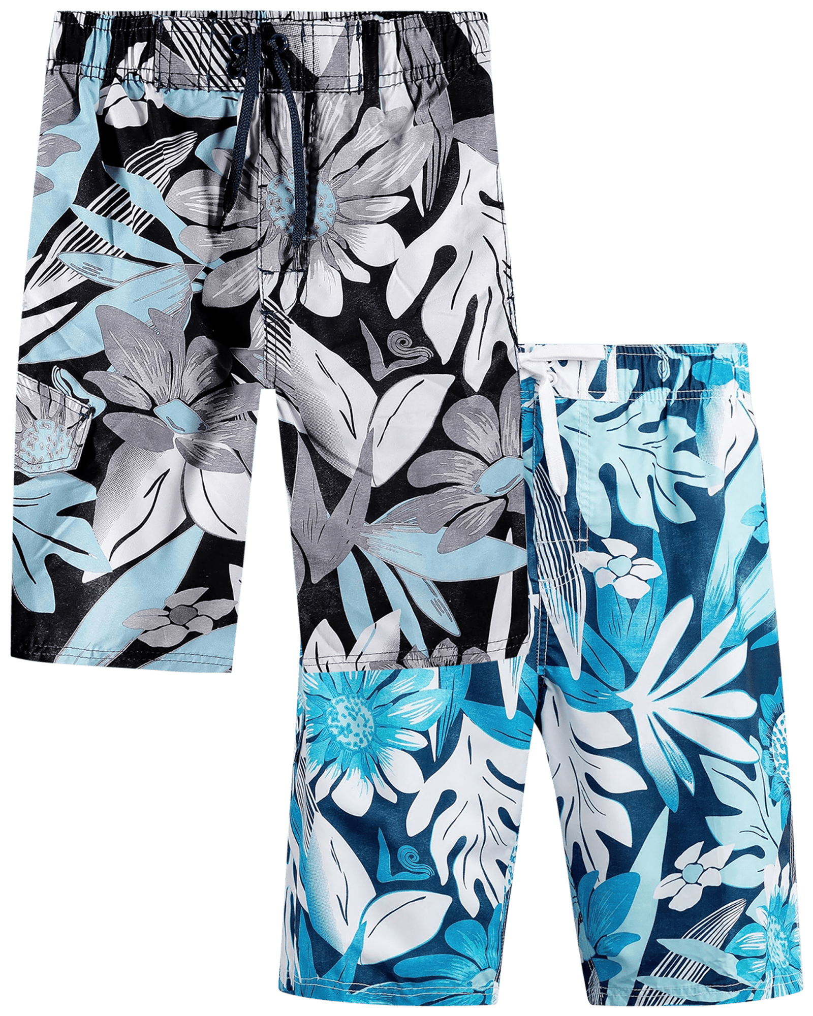 Kanu Surf Boys' Swim Trunks - 2 Pack Quick Dry Printed Board Shorts ...