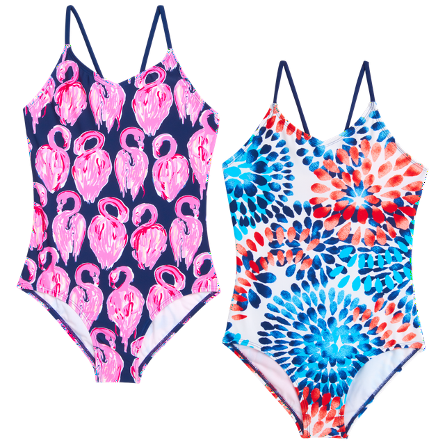 Kanu Surf Girls One Piece Monokini Swimsuit Nylon and Spandex, 2 Count ...