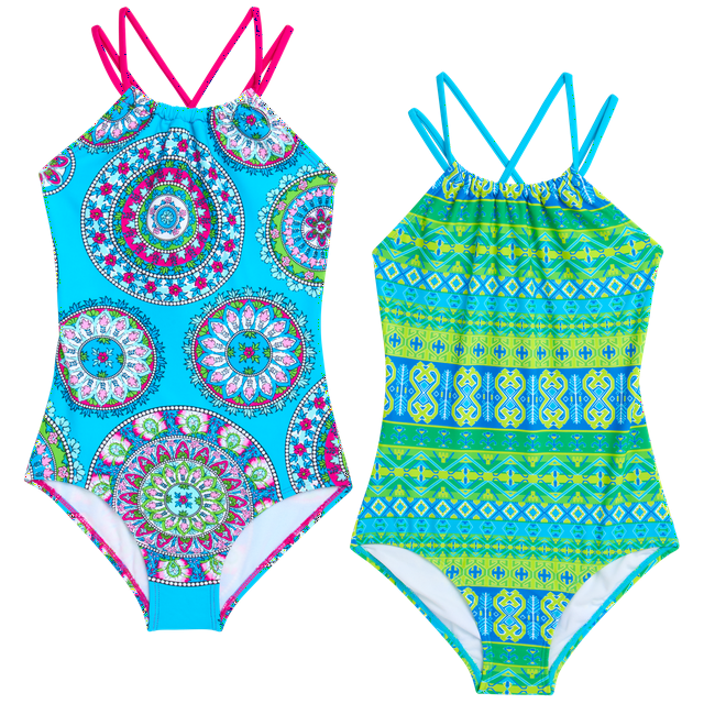 Kanu Surf Girls' Bathing Suit - 2 Pack UPF 50+ One Piece Monokini ...