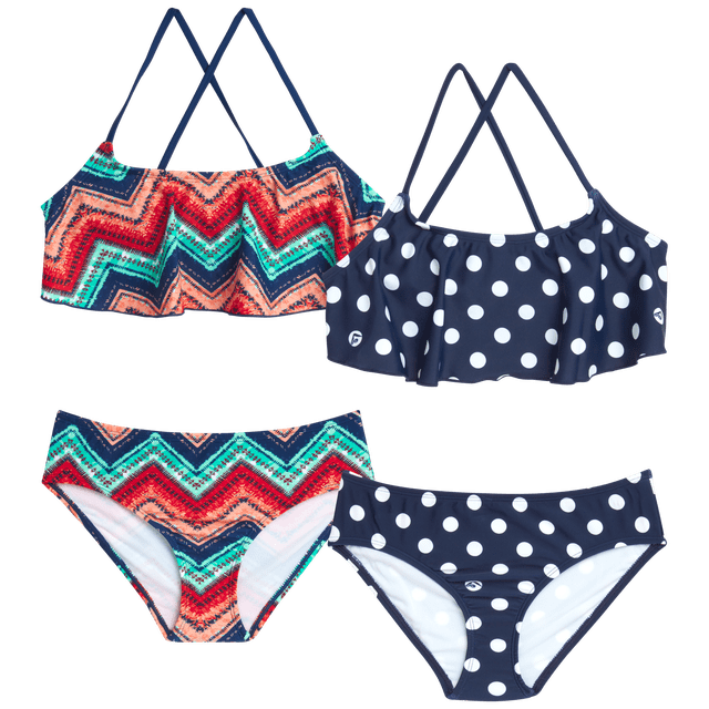 Kanu Surf Girls' Bathing Suit - 4 Piece UPF 50+ Quick Dry Bikini ...