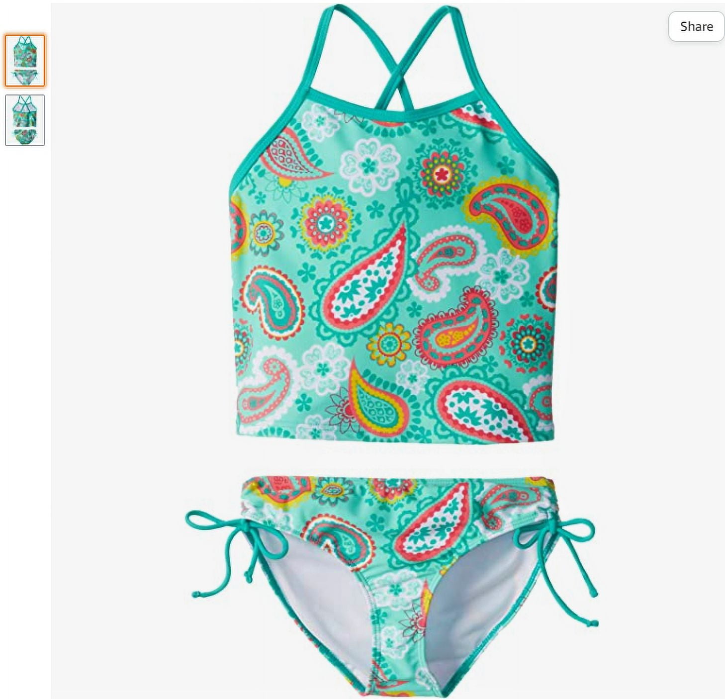 Kanu Surf Girls Beach Sport 2-Pc Banded Tankini Swimsuit, Secret Garden ...