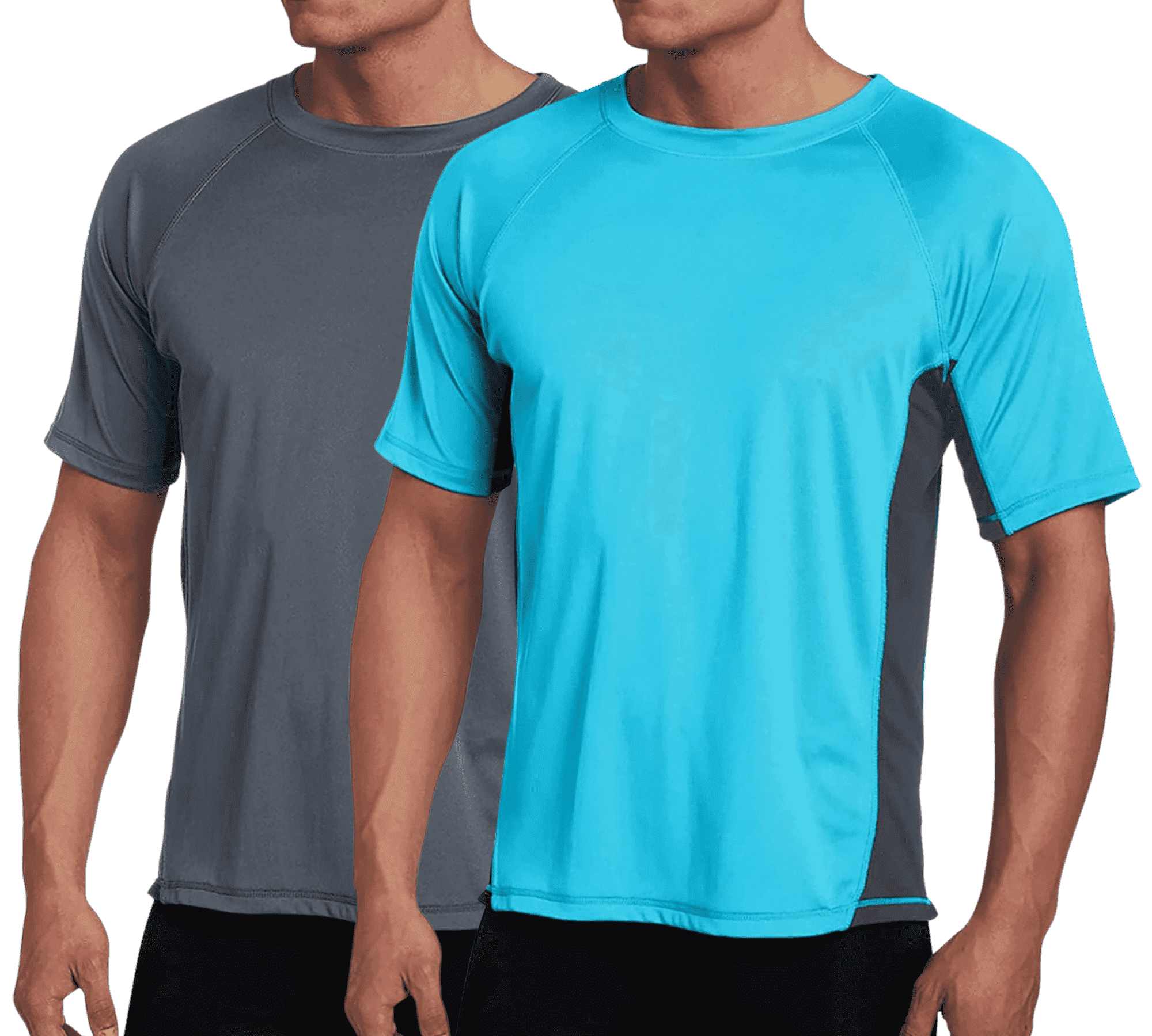Kanu Surf Mens Rash Guard, 2 Pack UPF 50+ Quick Dry Short Sleeve Swim ...