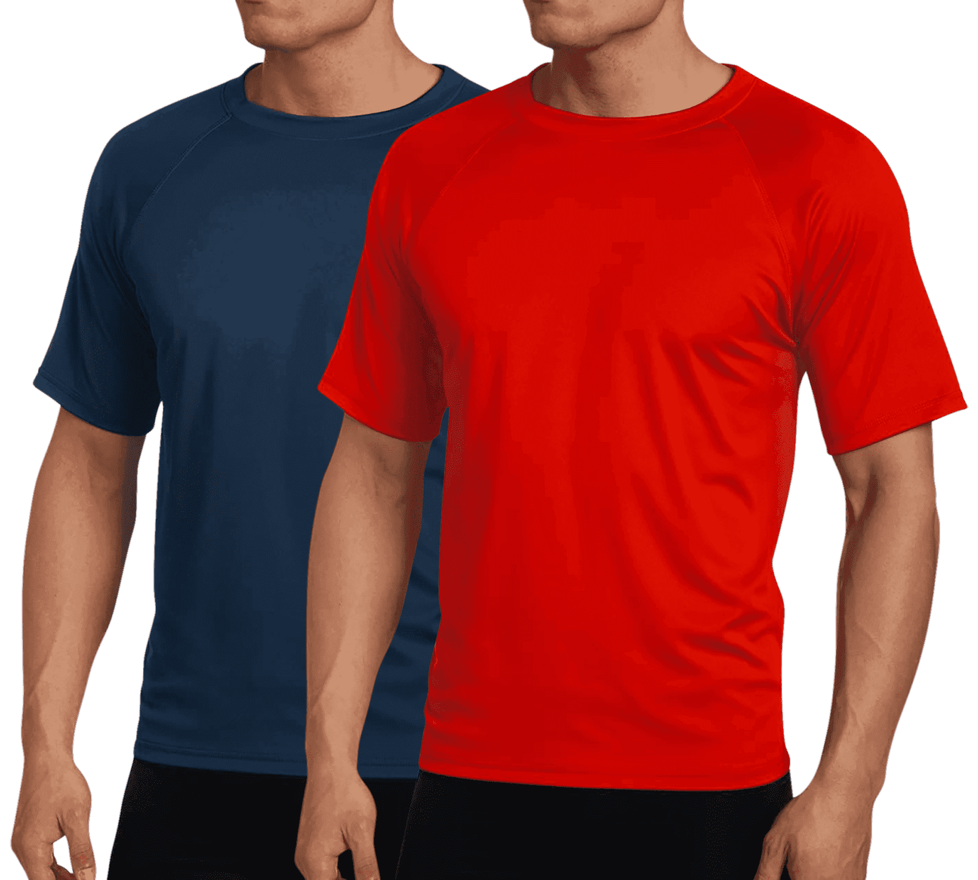 Kanu Surf Mens Rash Guard 2 Pack, UPF 50+ Quick Dry Short Sleeve Swim ...