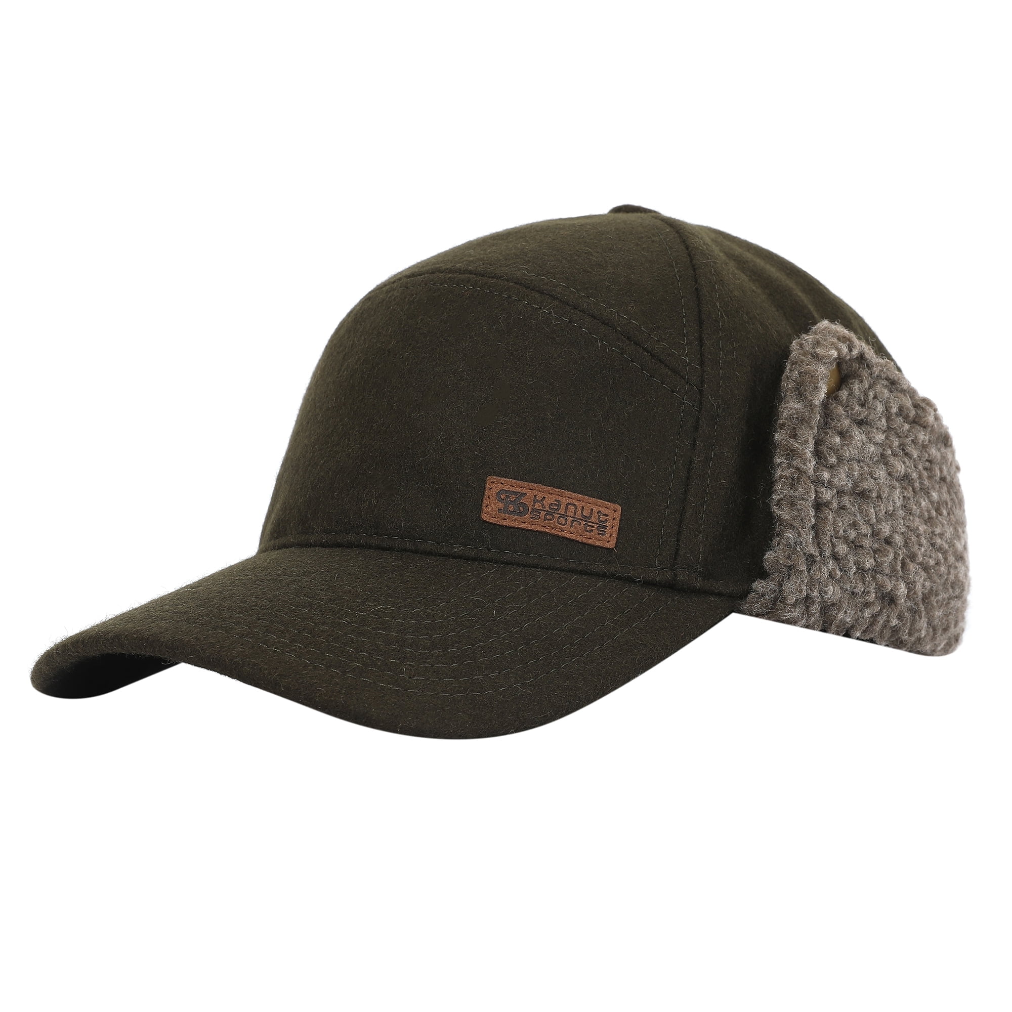 Kanut Sports York Camper Cap with Earflaps Warm Wool Blend Trapper Hat ...