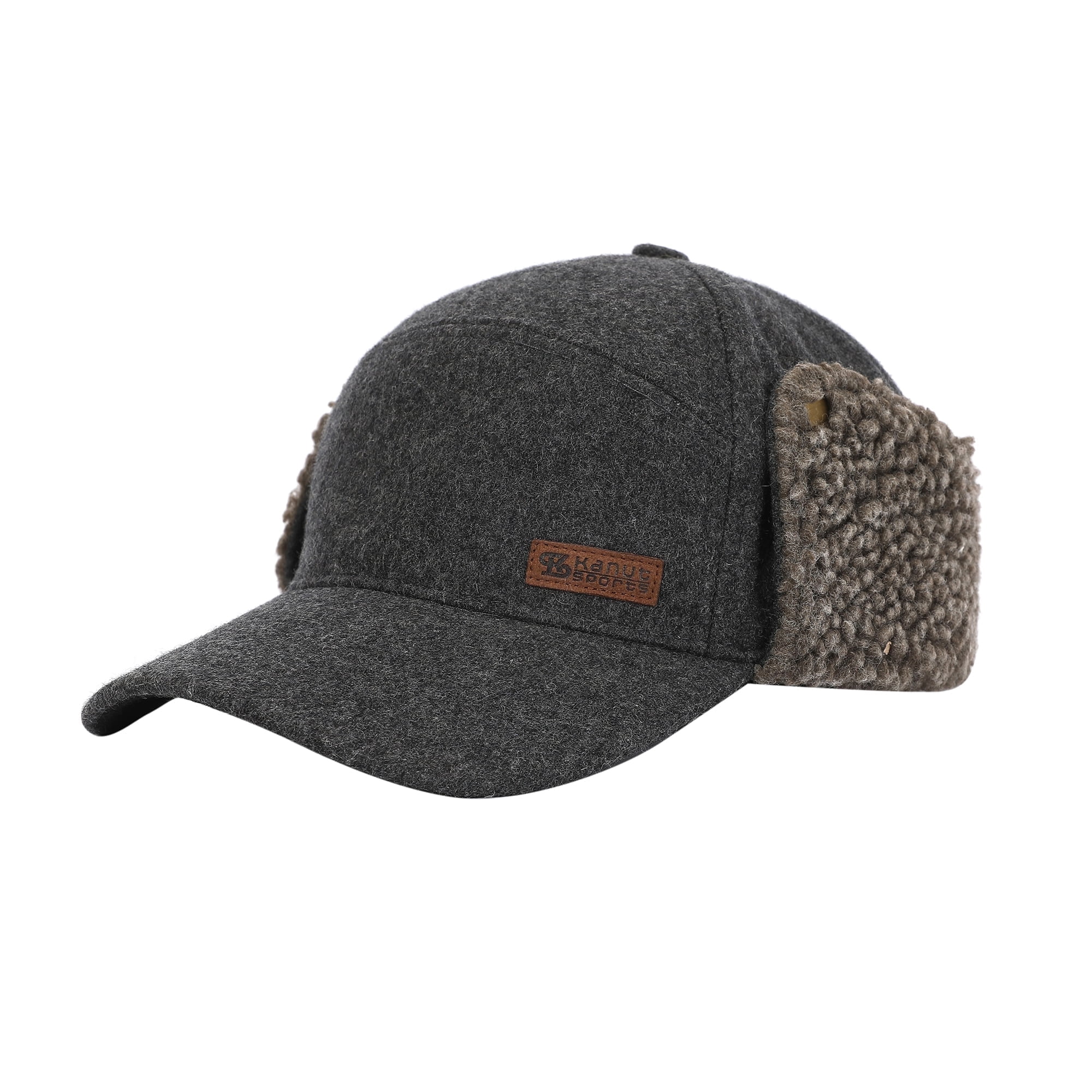 Kanut Sports York Camper Cap with Earflaps Warm Wool Blend Trapper Hat ...