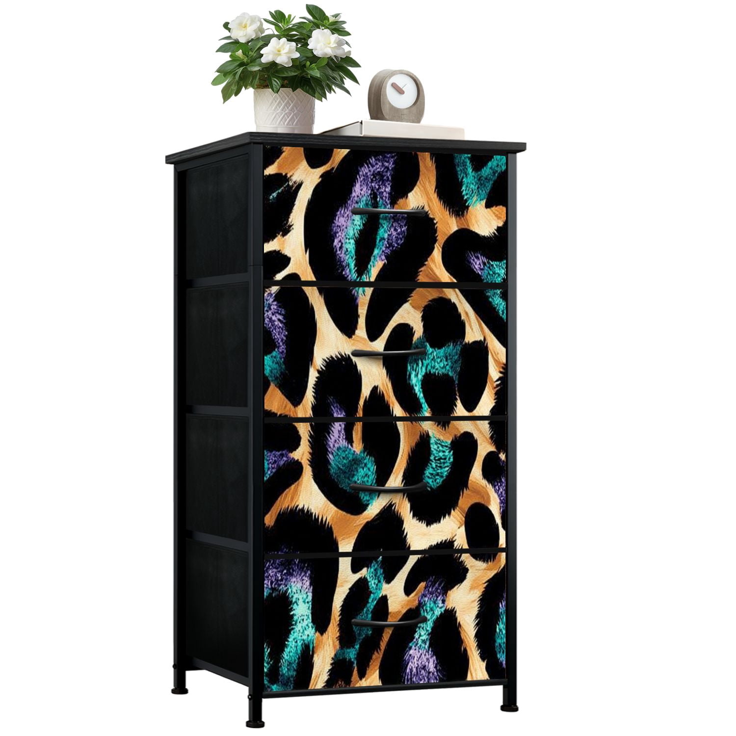 Kanworse 4 Drawer Fabric Dresser for Bedroom mythical animal print ...