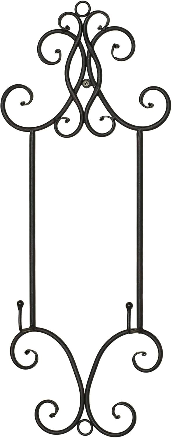 Kanya Black Single Wall Mount Plate Rack | One Plate Decorative Holder ...
