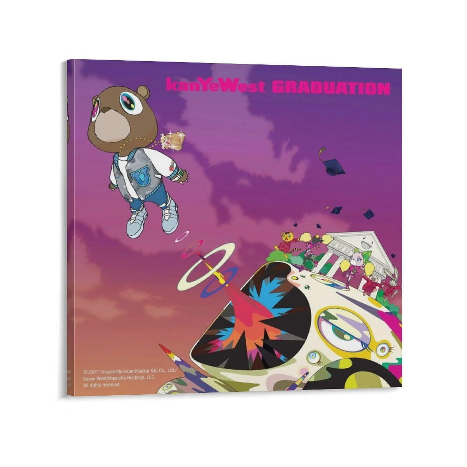 Kanye West Graduation Music Album Songs Cover Canvas Poster Bedroom ...