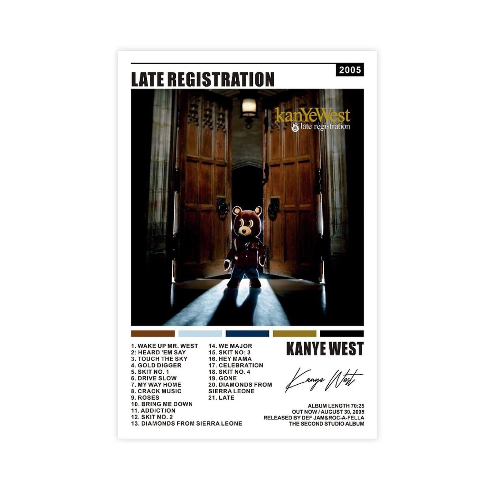 Kanye West Late Registration Album Cover Canvas Poster Modern Music ...