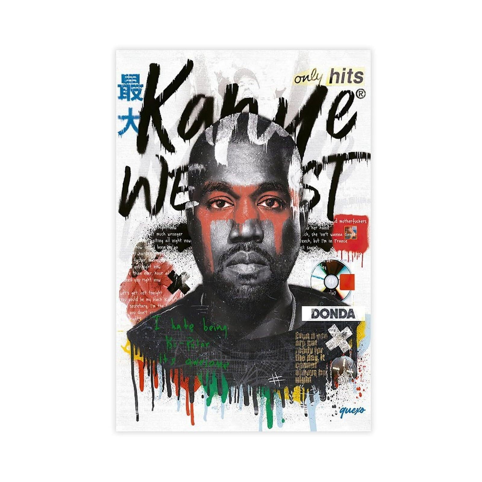 Kanye West Poster Album Cover Posters Rap Music Poster Wall Art Room ...