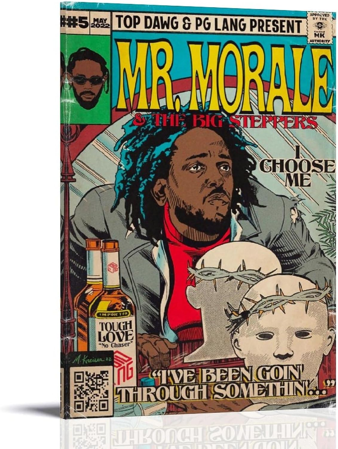 Kanye West Poster Hip-hop Comic Music Poster for Room Aesthetic Canvas ...