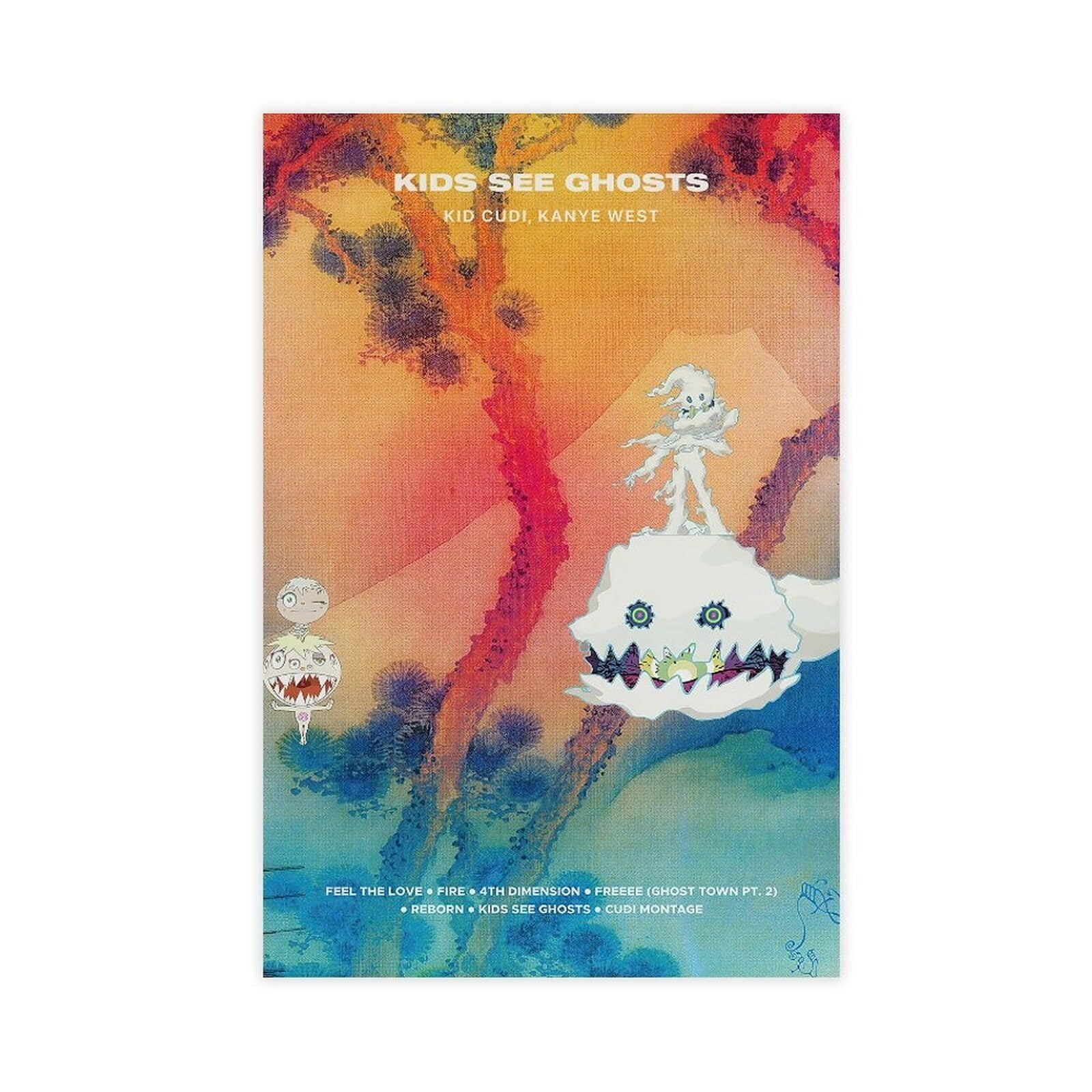 Kanye West Poster Kids See Ghosts Album Cover Posters Rap Music Poster ...