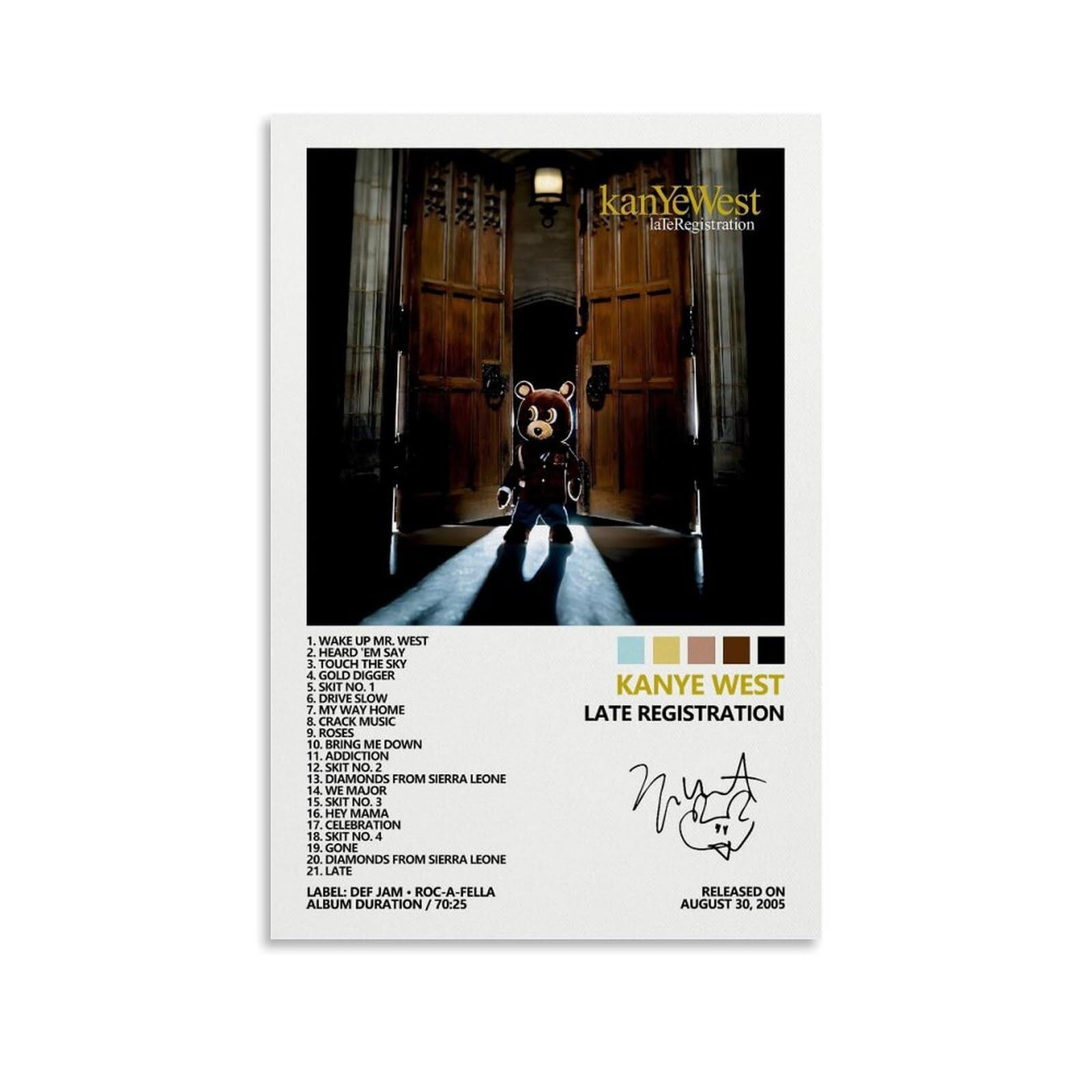 Kanye West Poster Late Registration Music Album Cover Posters for Room ...